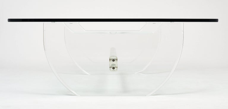 Modernist French Lucite Coffee Table at 1stDibs