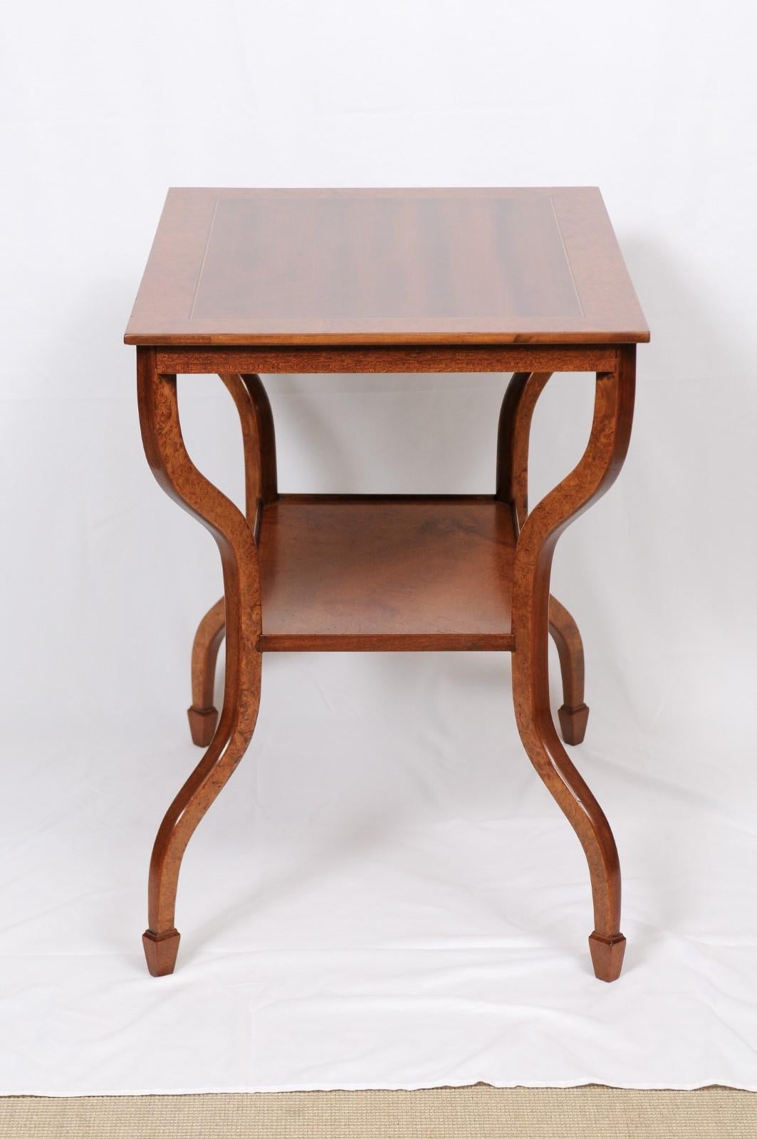 Modernist French Style Wood Side Table or End Table at 1stDibs