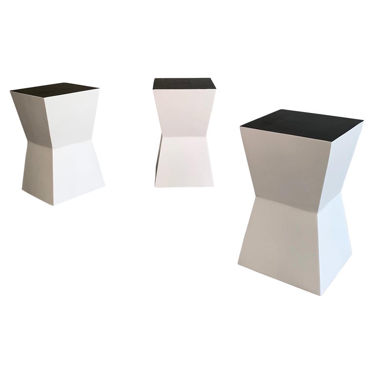 Modernist Geometric Stool Stands at 1stDibs