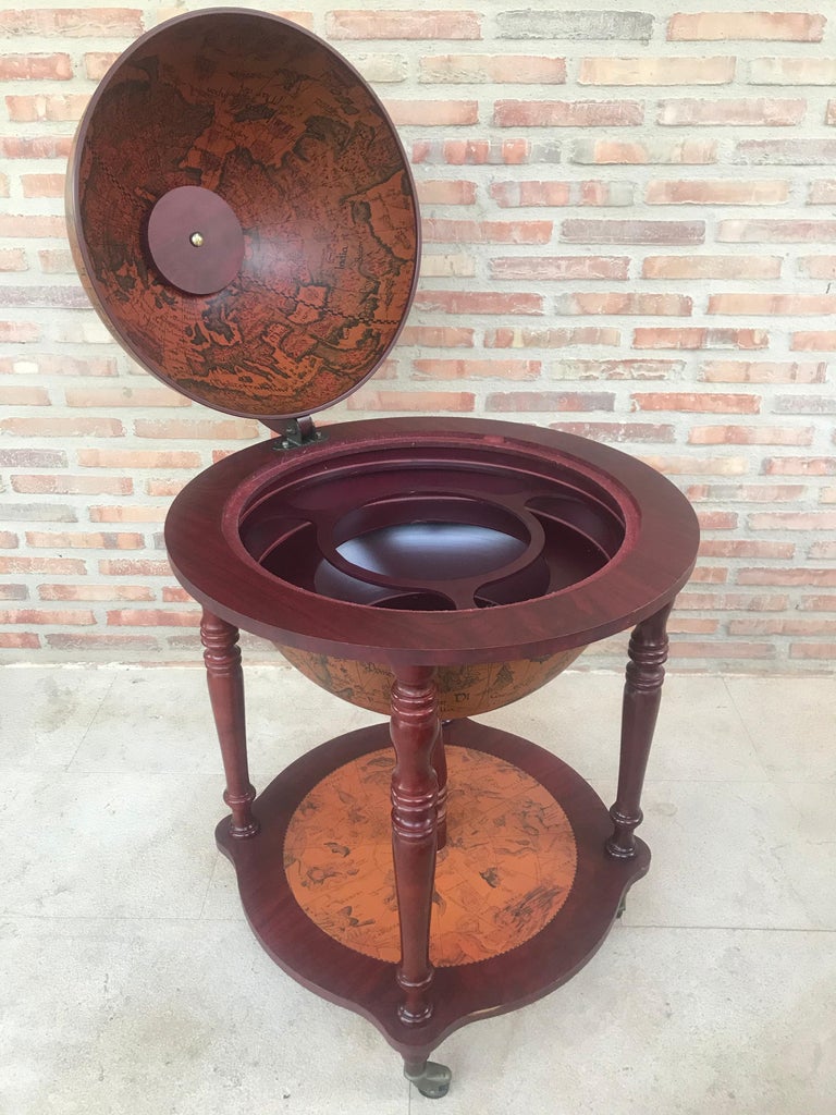 Modernist Globe Cocktail Cabinet Dry Bar Midcentury at 1stDibs