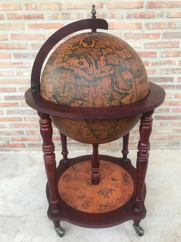 Modernist Globe Cocktail Cabinet Dry Bar Midcentury at 1stDibs