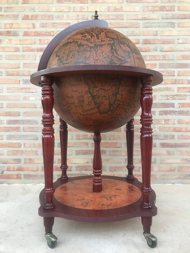 Modernist Globe Cocktail Cabinet Dry Bar Midcentury at 1stDibs