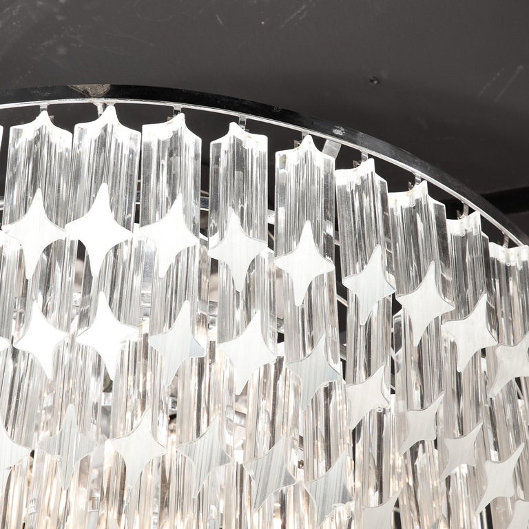 Modernist Hand-Blown Translucent Murano Glass Camer Semi-Flush Mount ...