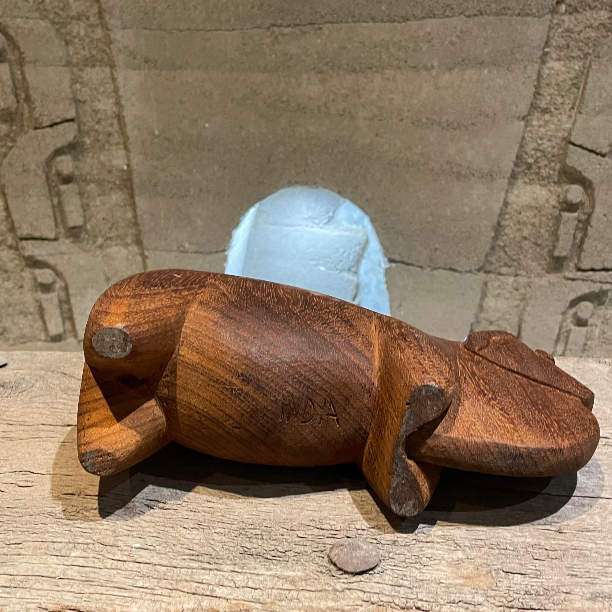 Modernist Hand Carved Figural Animal Sculpture Mahogany Wood, 1960s ...