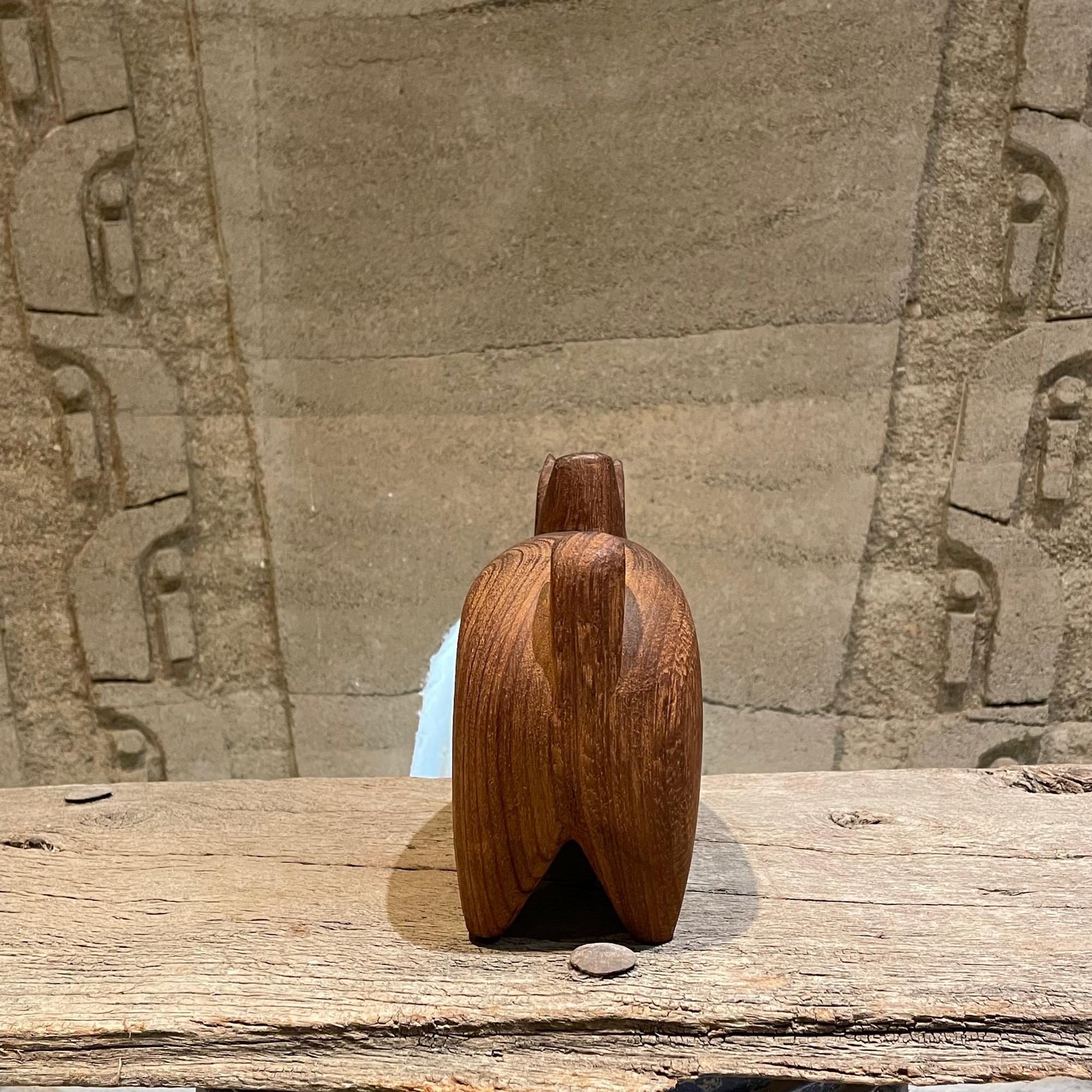 Modernist Hand Carved Figural Animal Sculpture Mahogany Wood, 1960s ...