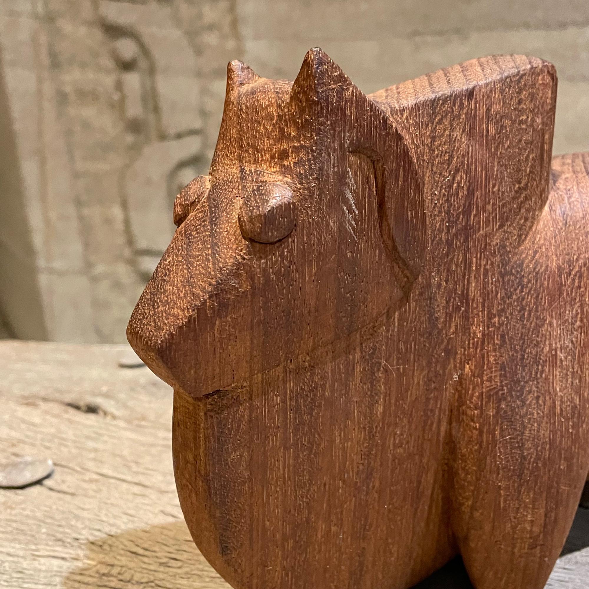 Modernist Hand Carved Figural Animal Sculpture Mahogany Wood, 1960s ...