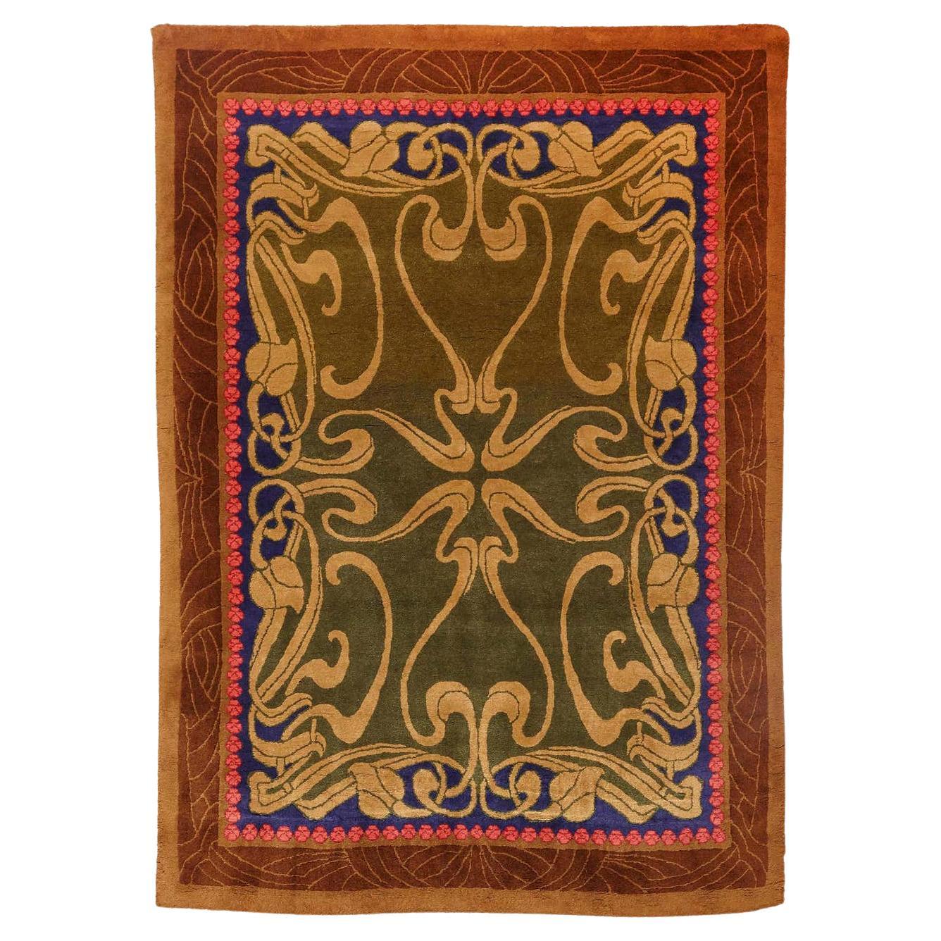 Geometric Hand Woven Indian Rug With Flying Geese Pattern at 1stDibs