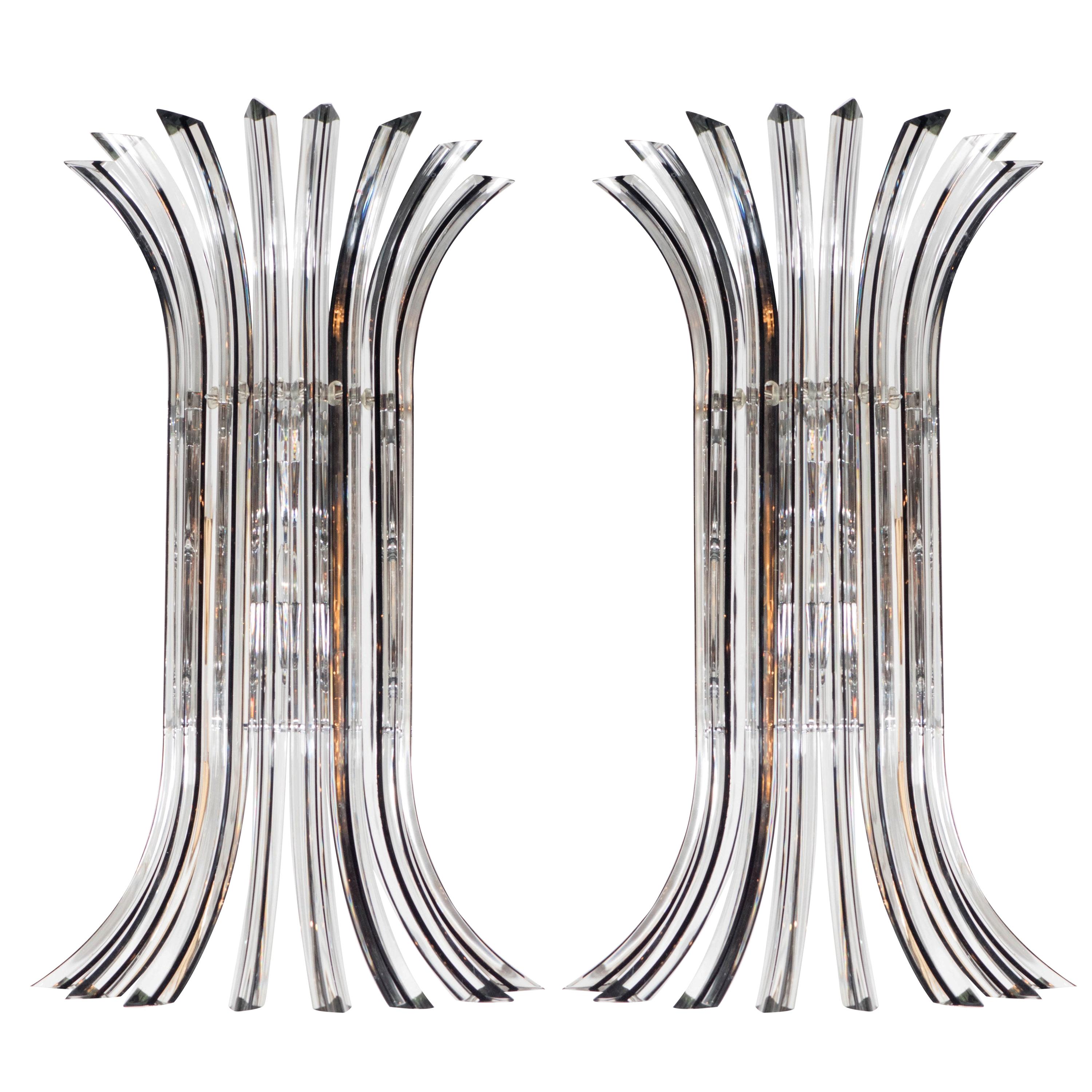 Gorgeous Venini Hand Blown Glass Sconces At 1stdibs