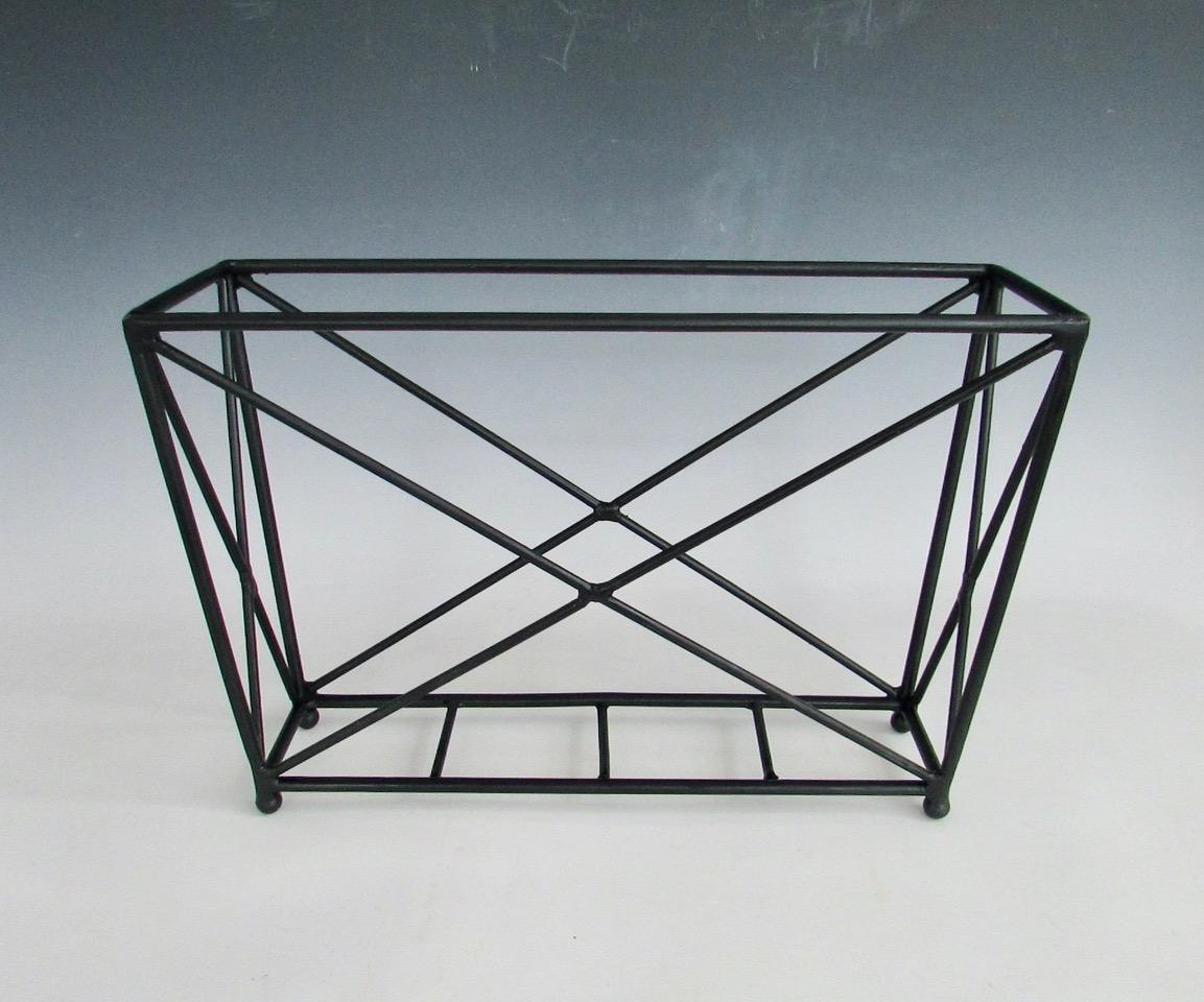Modernist Iron Magazine Rack For Sale at 1stDibs