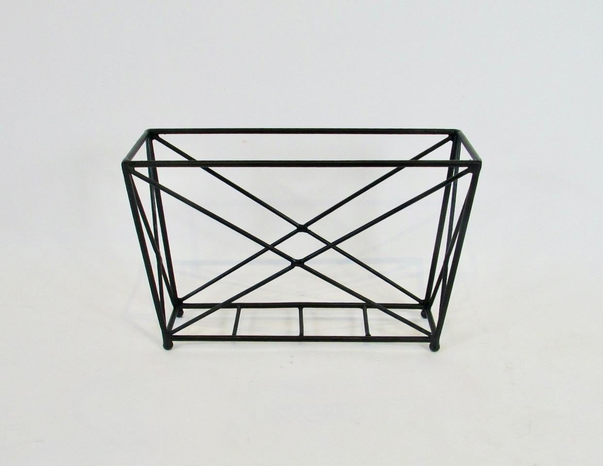 Modernist Iron Magazine Rack For Sale at 1stDibs