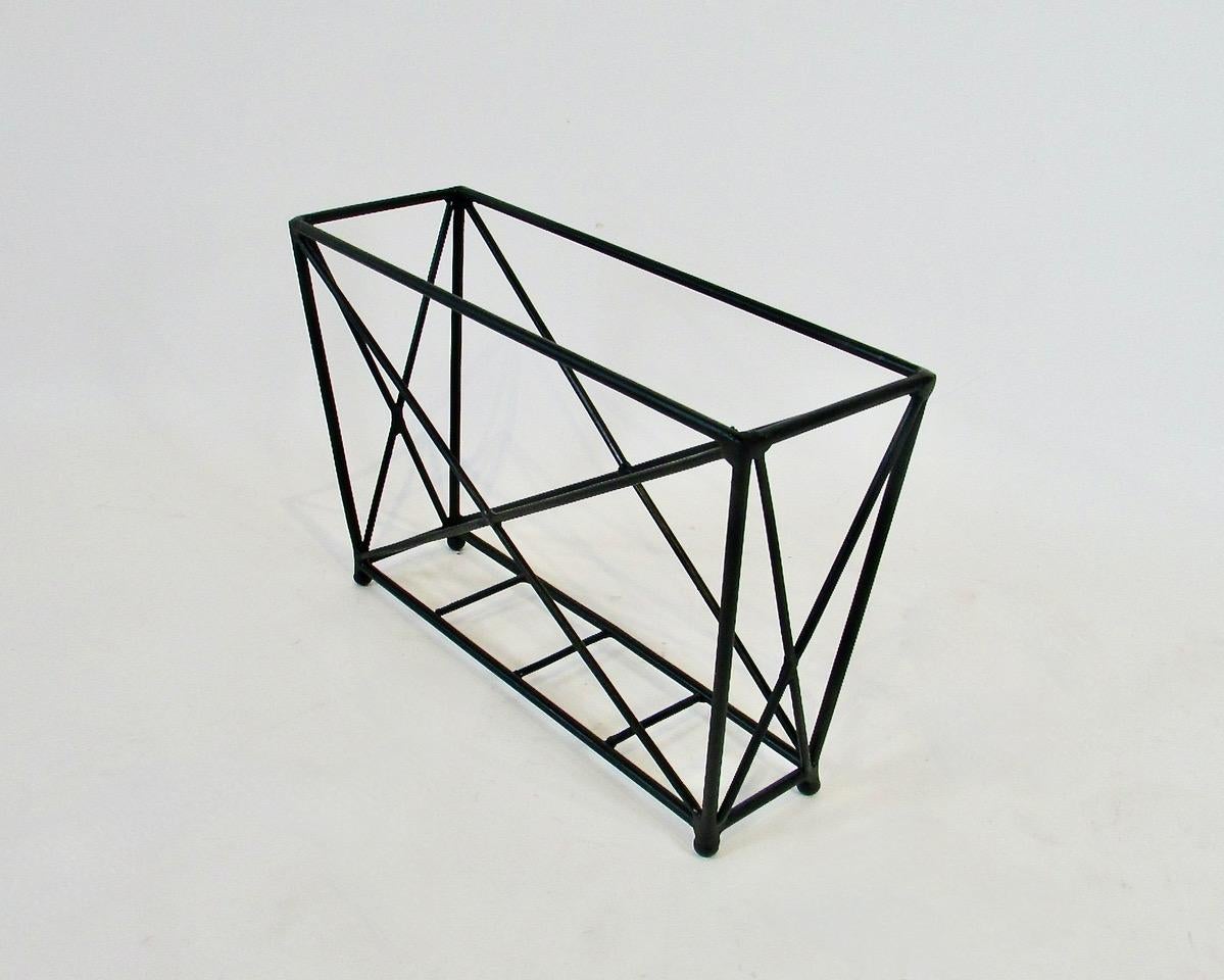 Modernist Iron Magazine Rack For Sale at 1stDibs