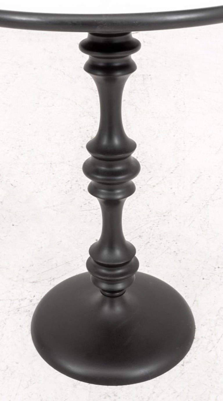Modernist Italian Ceramic and Metal End Table For Sale at 1stDibs