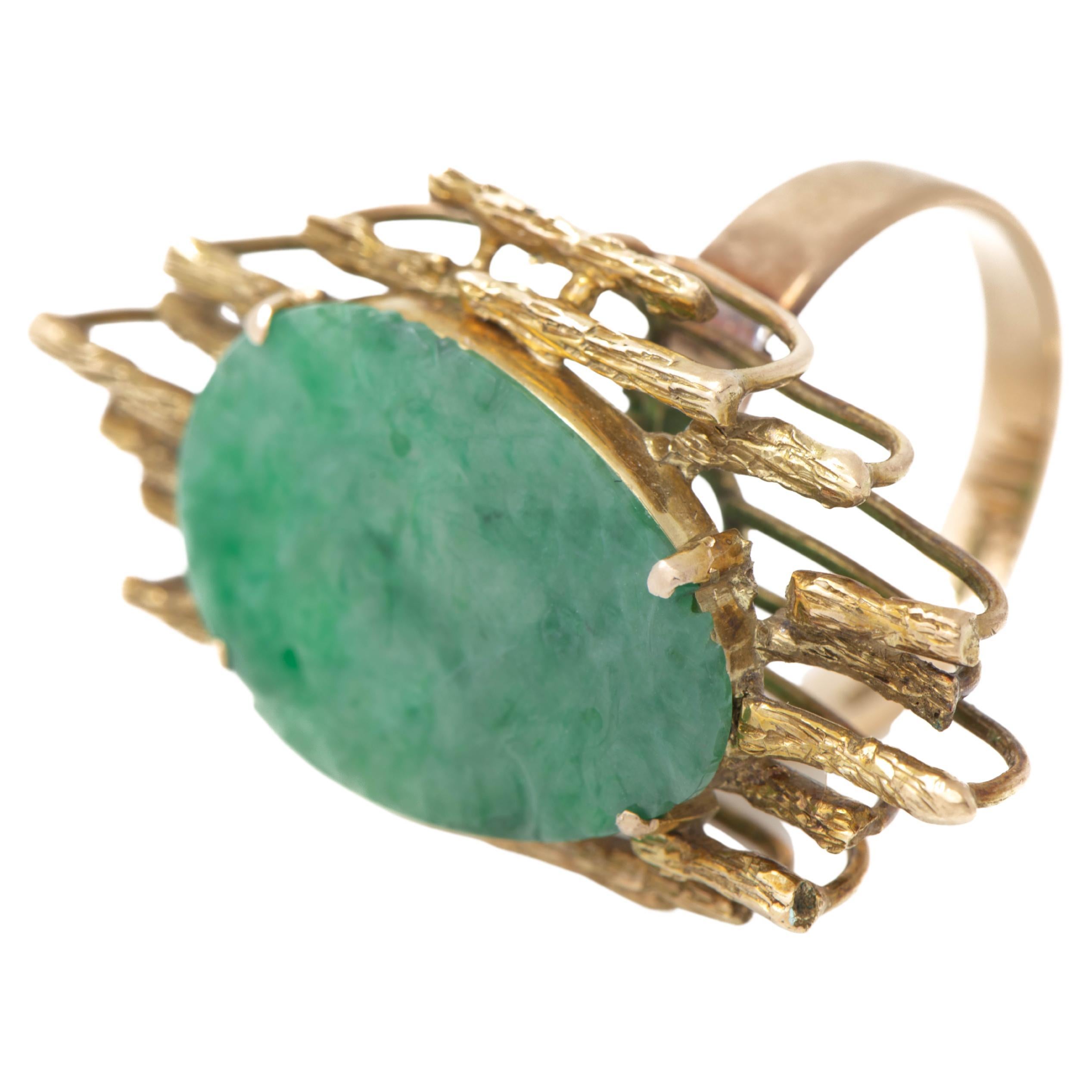 Modernist Jade Ring For Sale at 1stDibs | carved jade ring, how to ...