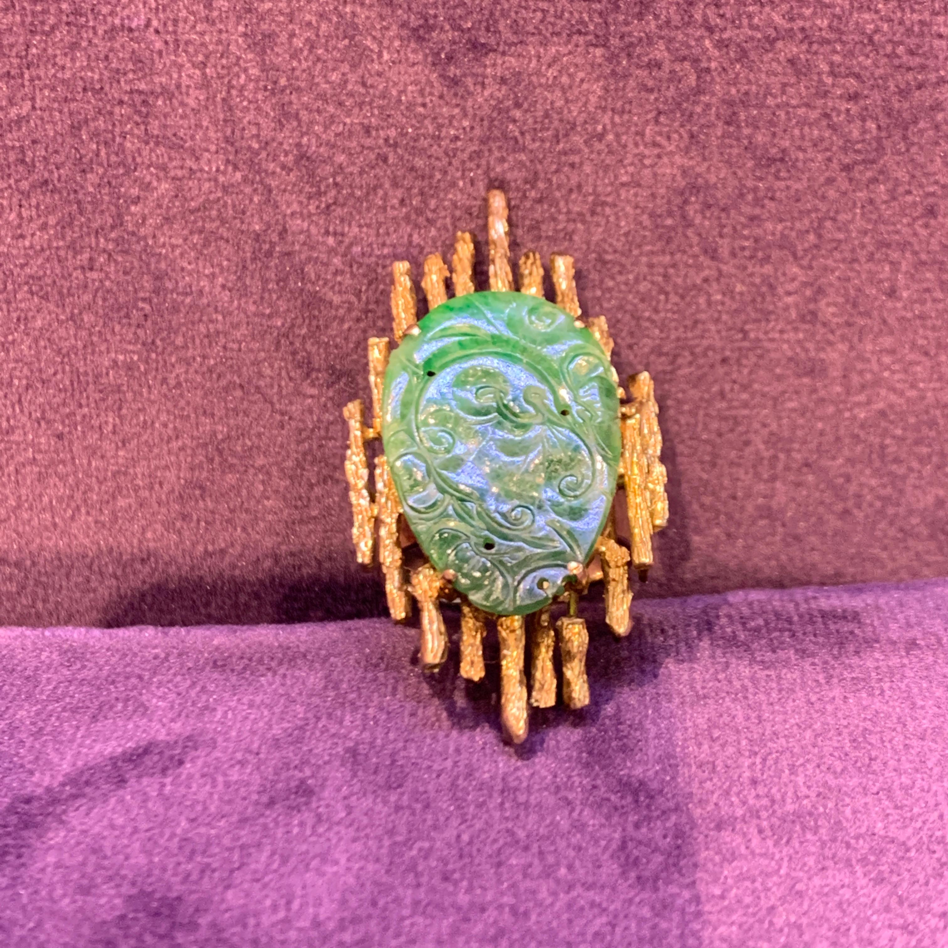 Modernist Jade Ring For Sale at 1stDibs | carved jade ring, how to ...