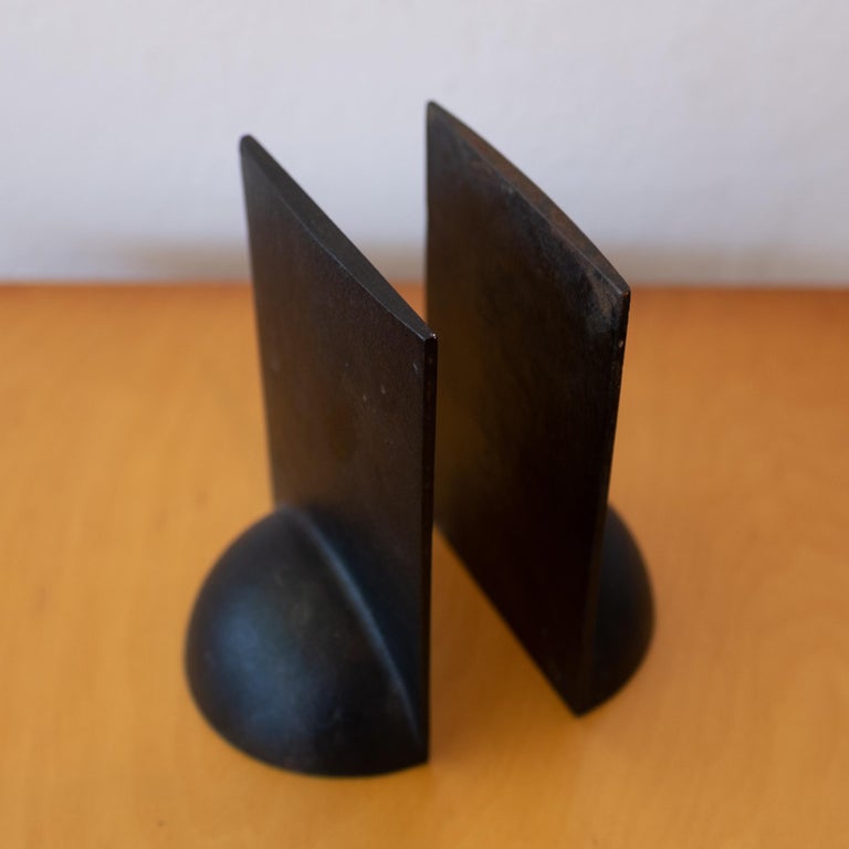 Modernist Japanese Iron Bookends, 1960s at 1stDibs