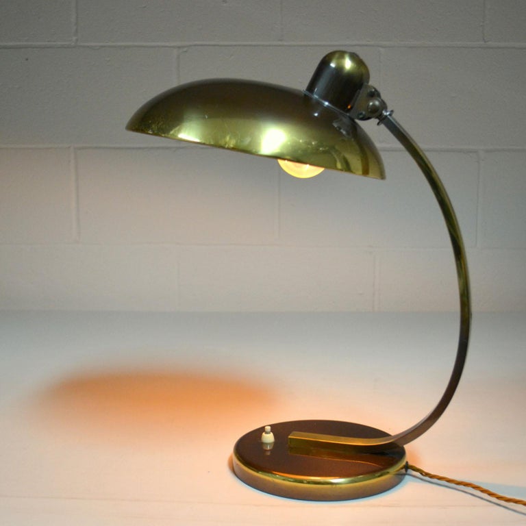 Modernist Kaiser Lamp by Christian Dell Brass 1930's For Sale at 1stDibs