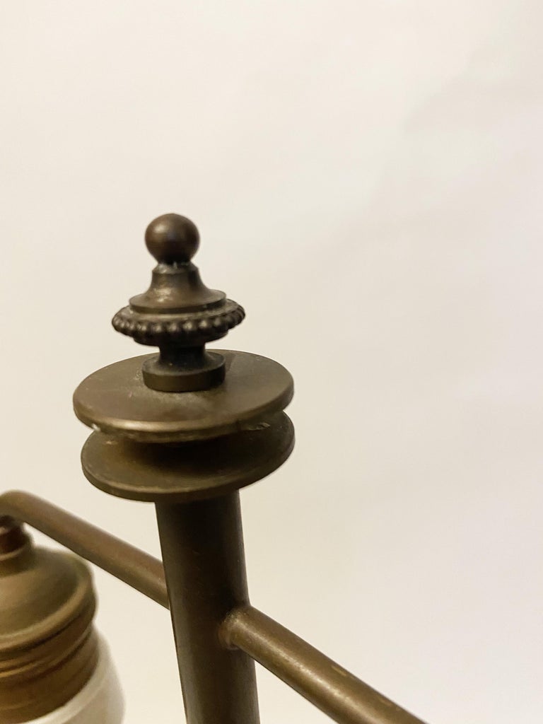 Modernist Lamp in Thuya Burl Wood and Brass, in the Style of Willy ...