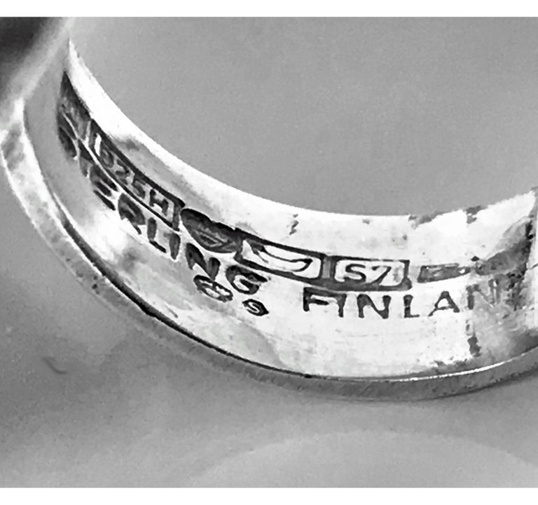 Modernist Lapponia Bjorn Weckstrom Sterling Ring, 1971 For Sale at 1stDibs