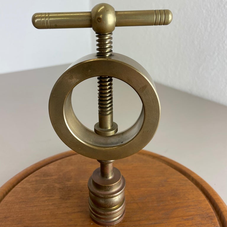 Modernist Large Brass and Teak Nut Cracker Auböck Style, Austria, 1970s ...