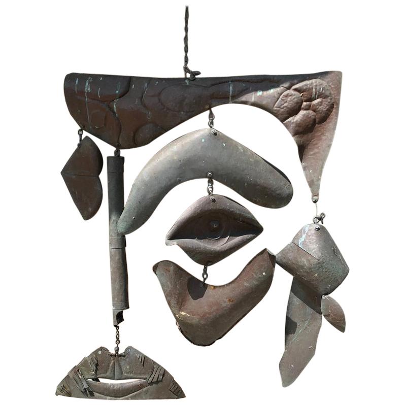 Modernist Large Copper Mobile Hearts and Eyes by Merle Steir MoMA ...