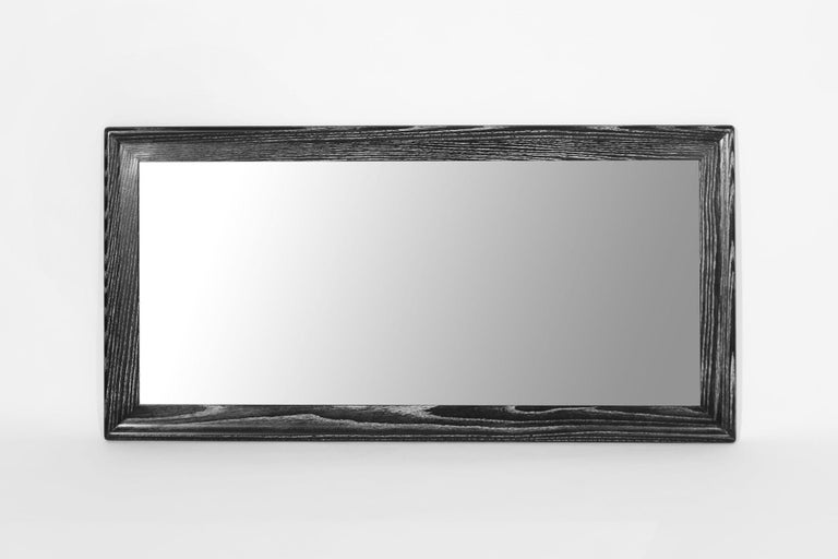 Modernist Limed Oak Rectangular Mirror, Circa 1960s For Sale at 1stDibs