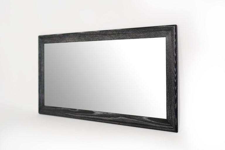 Modernist Limed Oak Rectangular Mirror, Circa 1960s For Sale at 1stDibs
