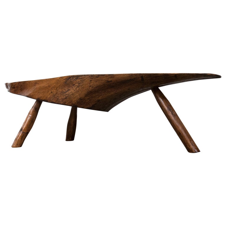 Modernist Live Edge Cocktail Table For Sale at 1stDibs