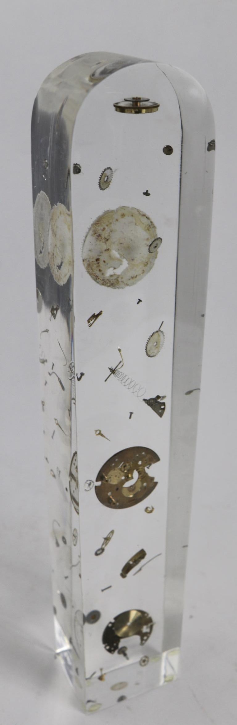 Modernist Lucite Exploded Watch Sculpture at 1stDibs