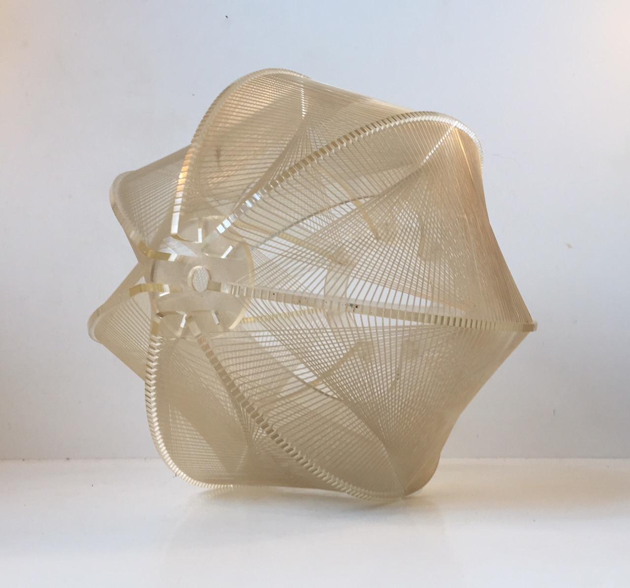 Modernist Lucite and String Ceiling Lamp by Paul Secon for Sompex ...