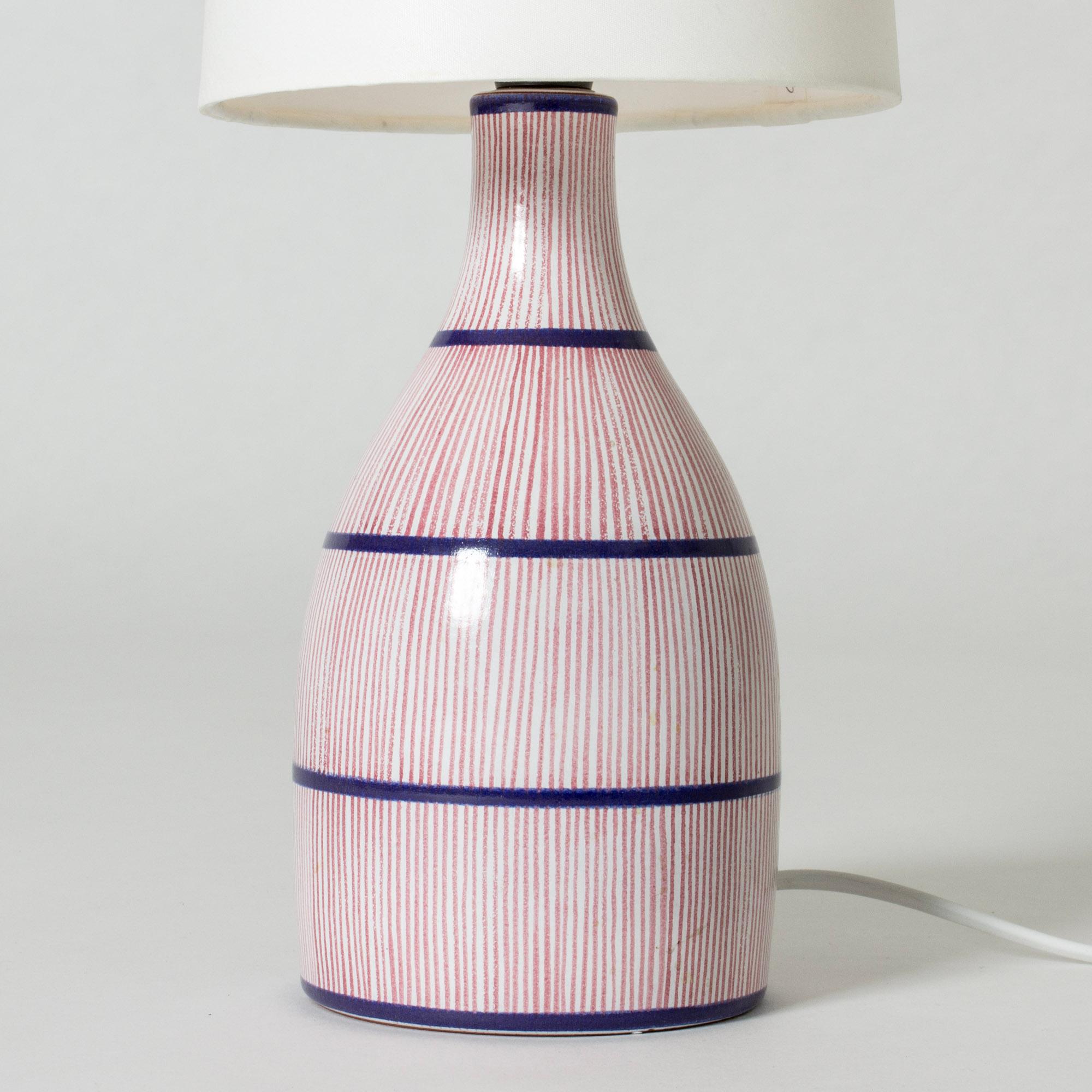Modernist Mid-Century Stoneware Table Lamp, Stig Lindberg, Gustavsberg, 1950s For Sale at 1stDibs