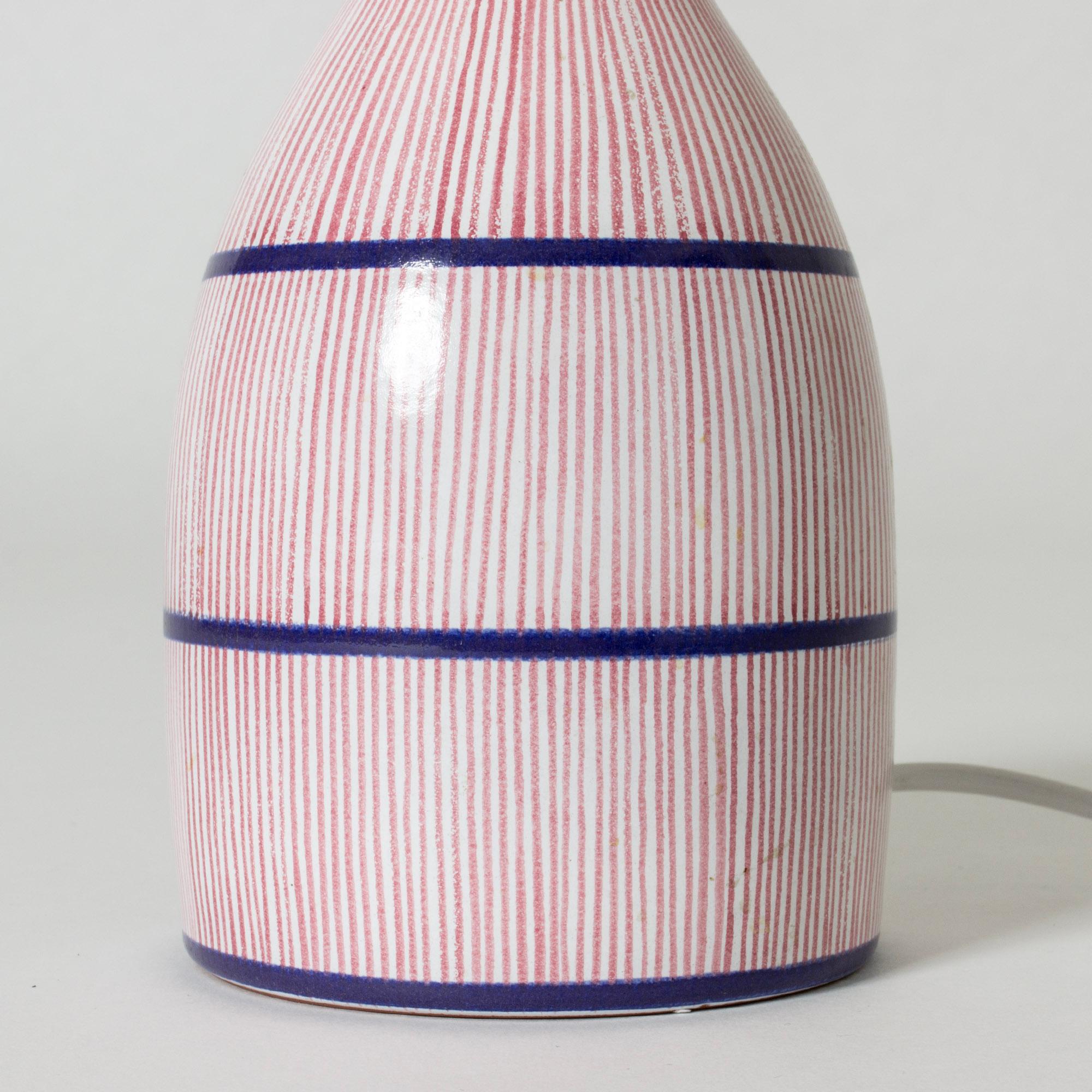 Modernist Mid-Century Stoneware Table Lamp, Stig Lindberg, Gustavsberg, 1950s For Sale at 1stDibs