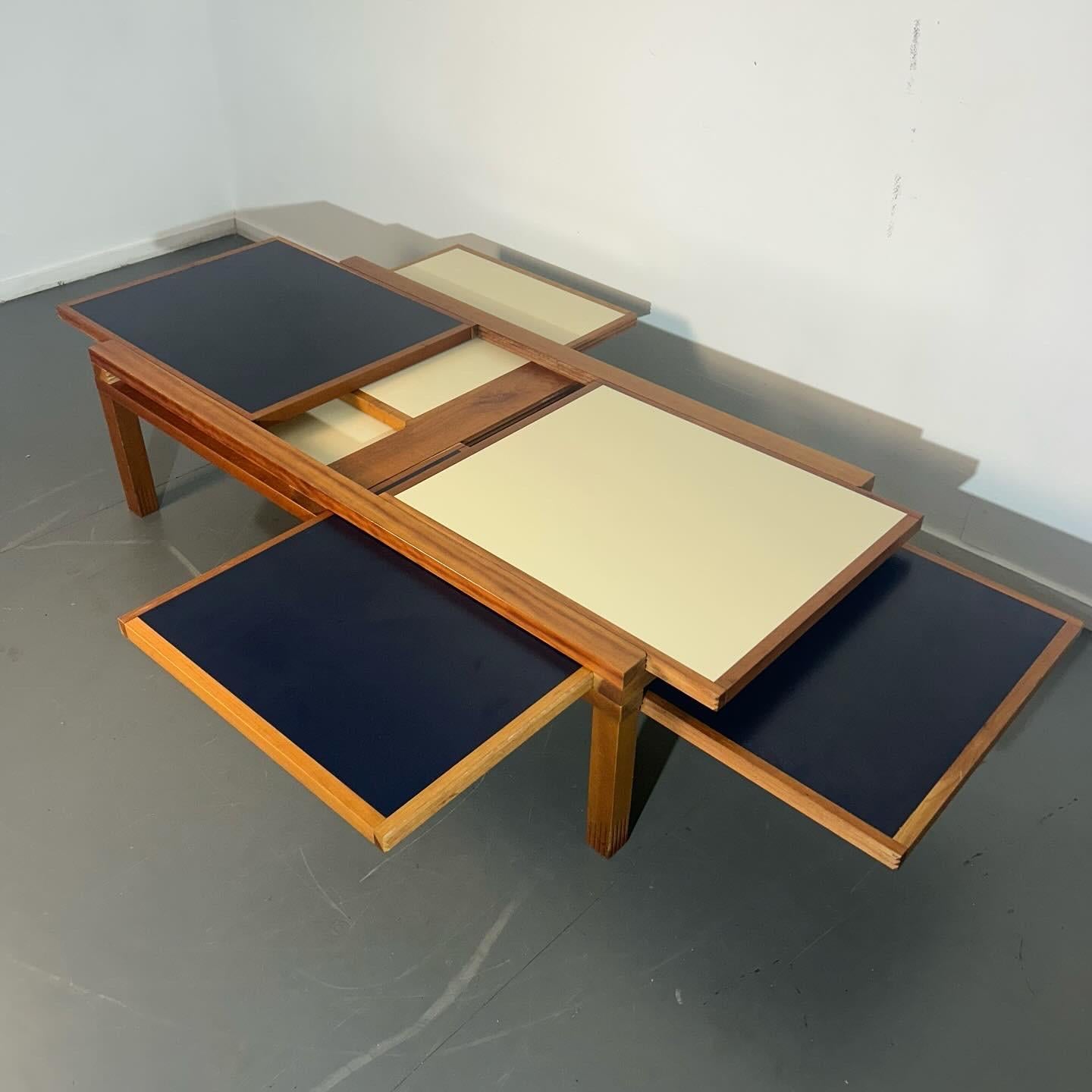 Modernist Modular Wood Coffee Table by Bernard Vuarnesson. France, 1980s at 1stDibs