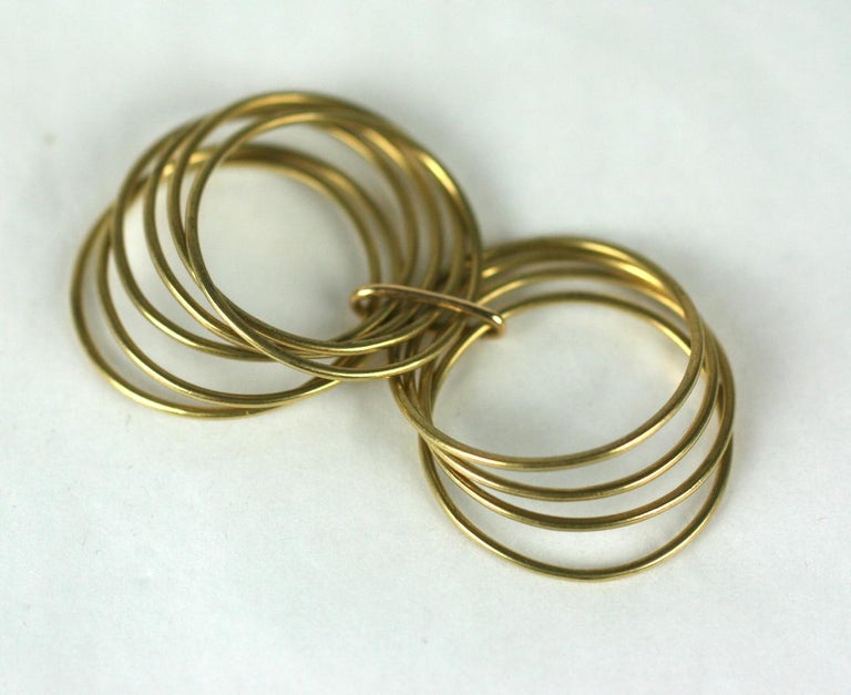 Modernist Multi Hoop Ring For Sale at 1stDibs