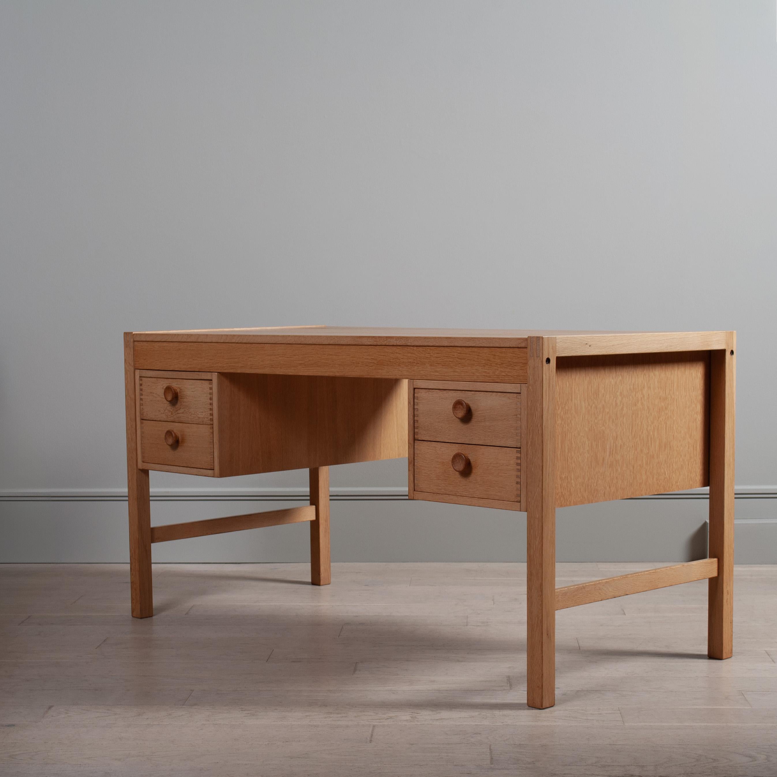 Modernist Oak Desk For Sale at 1stDibs