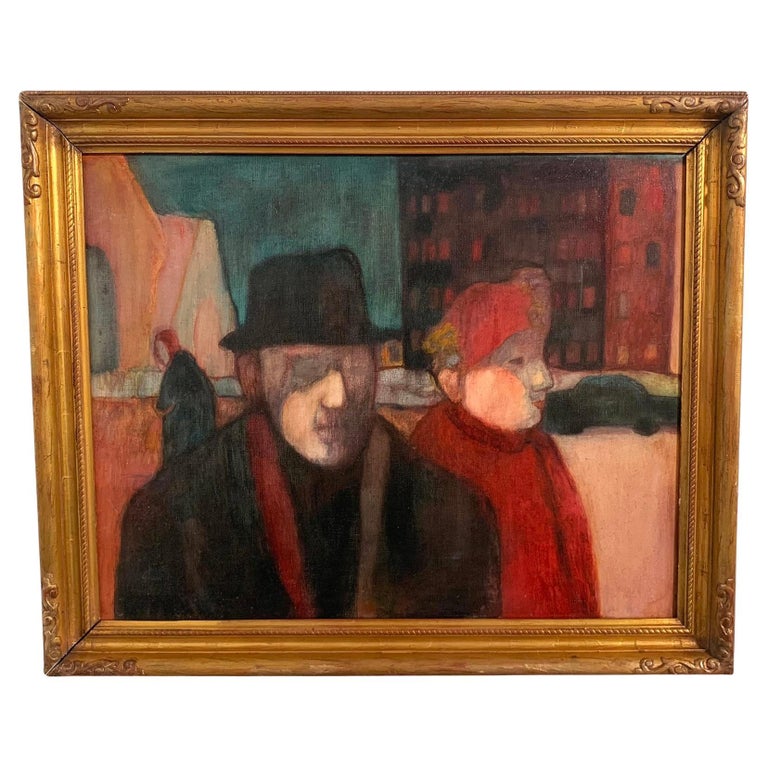 Huile moderniste de Diane Vidito intitulée « Putnam Square », Cambridge ...