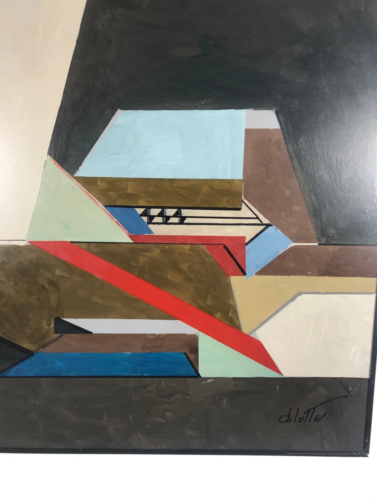 Modernist Oil on Canvas, Original Painting by W N Y Artist Don Letta at ...