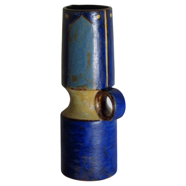 Owl Sculpture Vessel Pitcher by Eva Fritz-Lindner Majolika Karlshrue ...