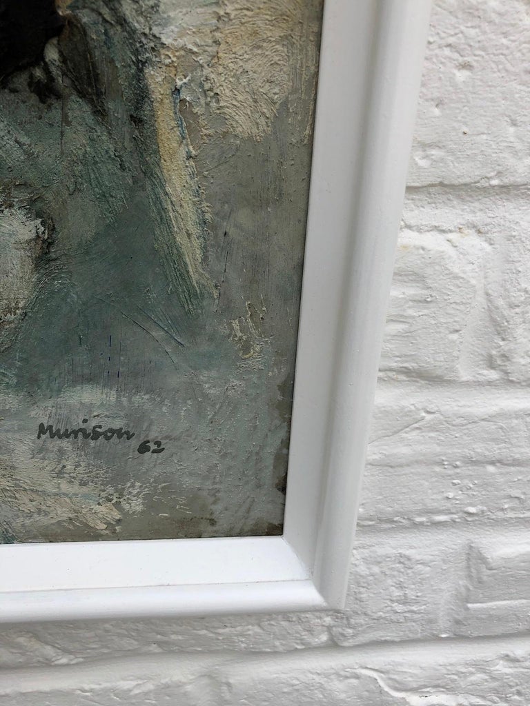 Mid Century Modern Painting by Neil Murison, Oil on Board, Abstract ...