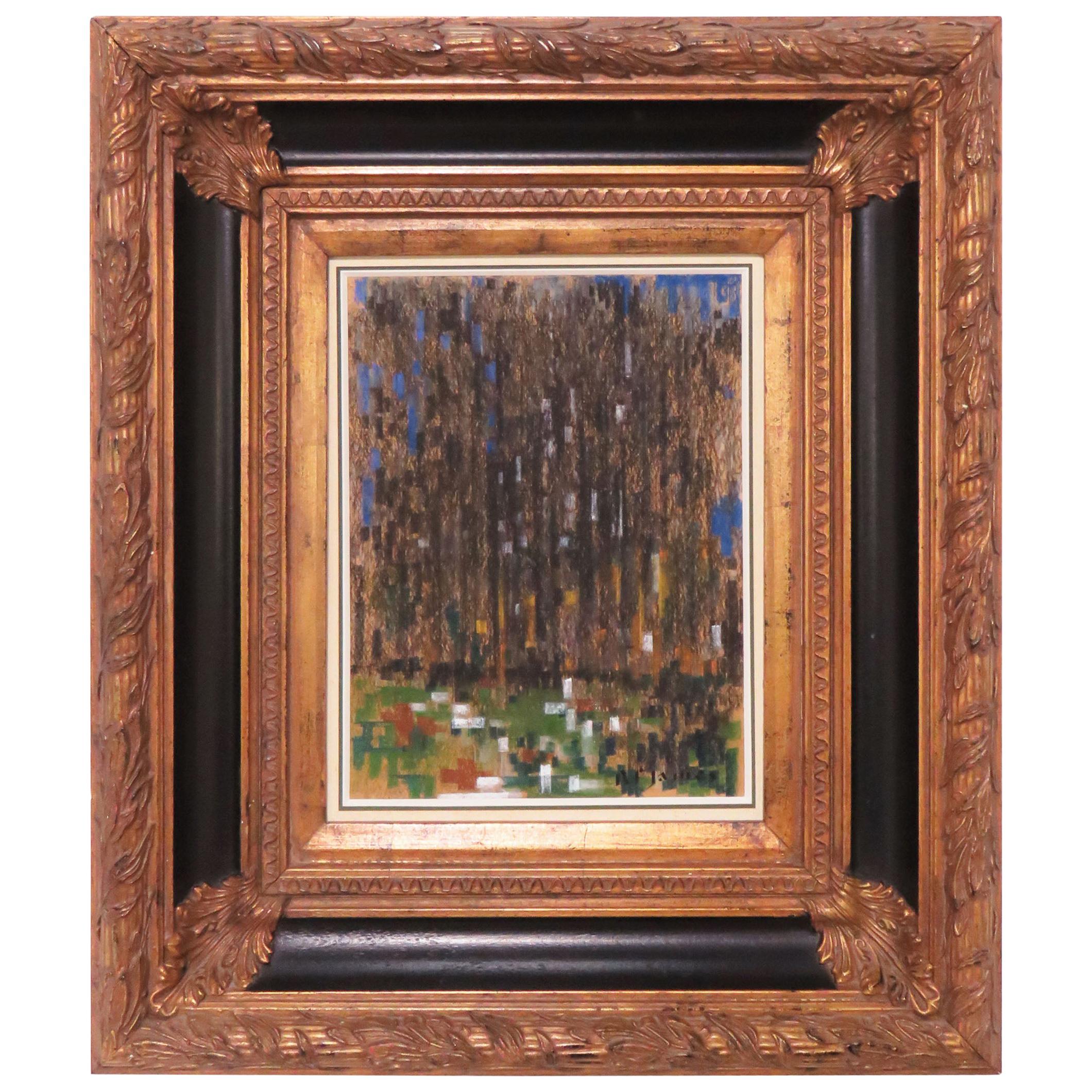 Modernist Landscape Oil by George Ivers, circa 1970s at 1stDibs