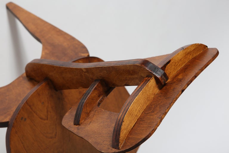 Modernist Plywood Chair by Arthur Collani For Sale at 1stDibs