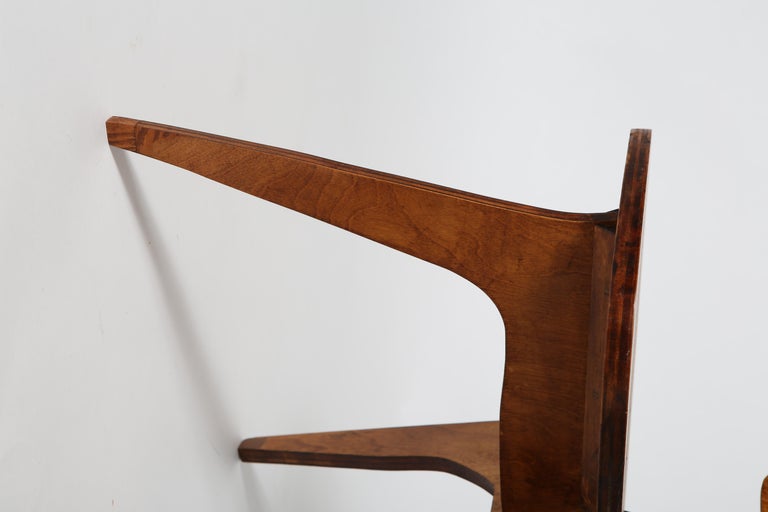 Modernist Plywood Chair by Arthur Collani For Sale at 1stDibs