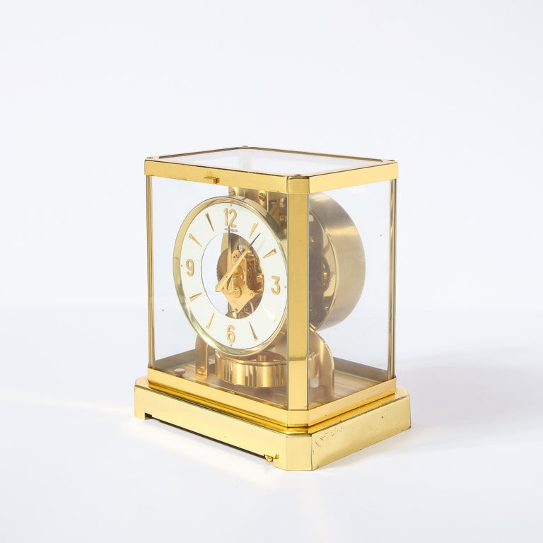 Modernist Polished Brass Atmos Classique Desk Clock by Jaeger-LeCoultre ...
