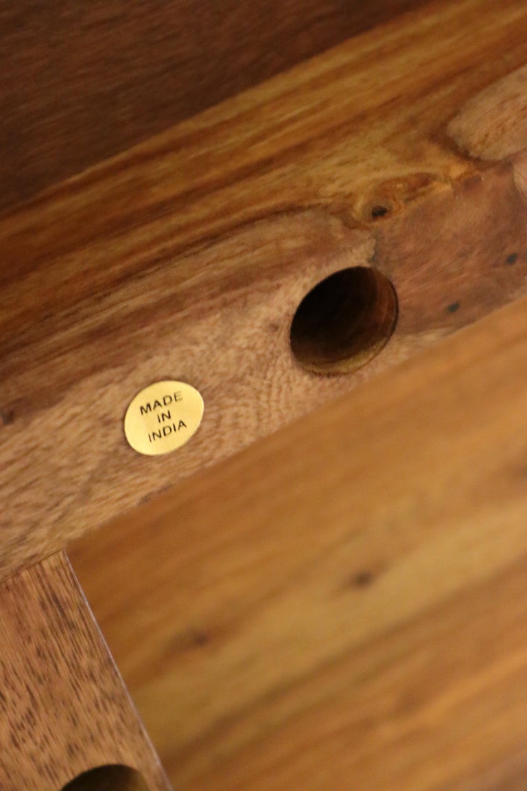 Modernist Round Wood Dinette Game Table w Jax Style Base at 1stDibs
