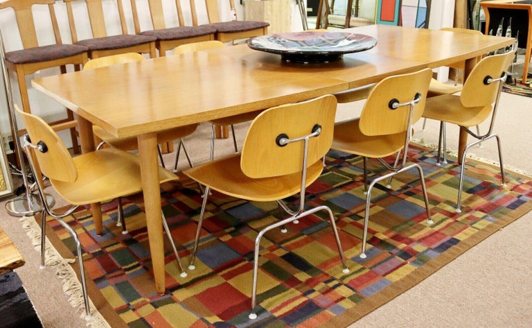 Modernist Set of 4 Eames for Herman Miller DCW Chrome Wood Chairs 2000s ...