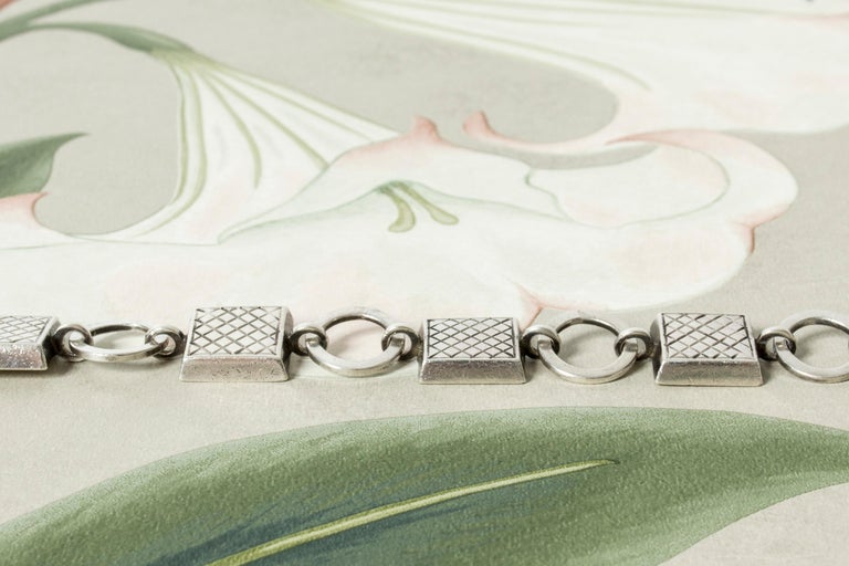 Modernist Silver Bracelet from Atelier Borgila, Sweden, 1950 For Sale ...