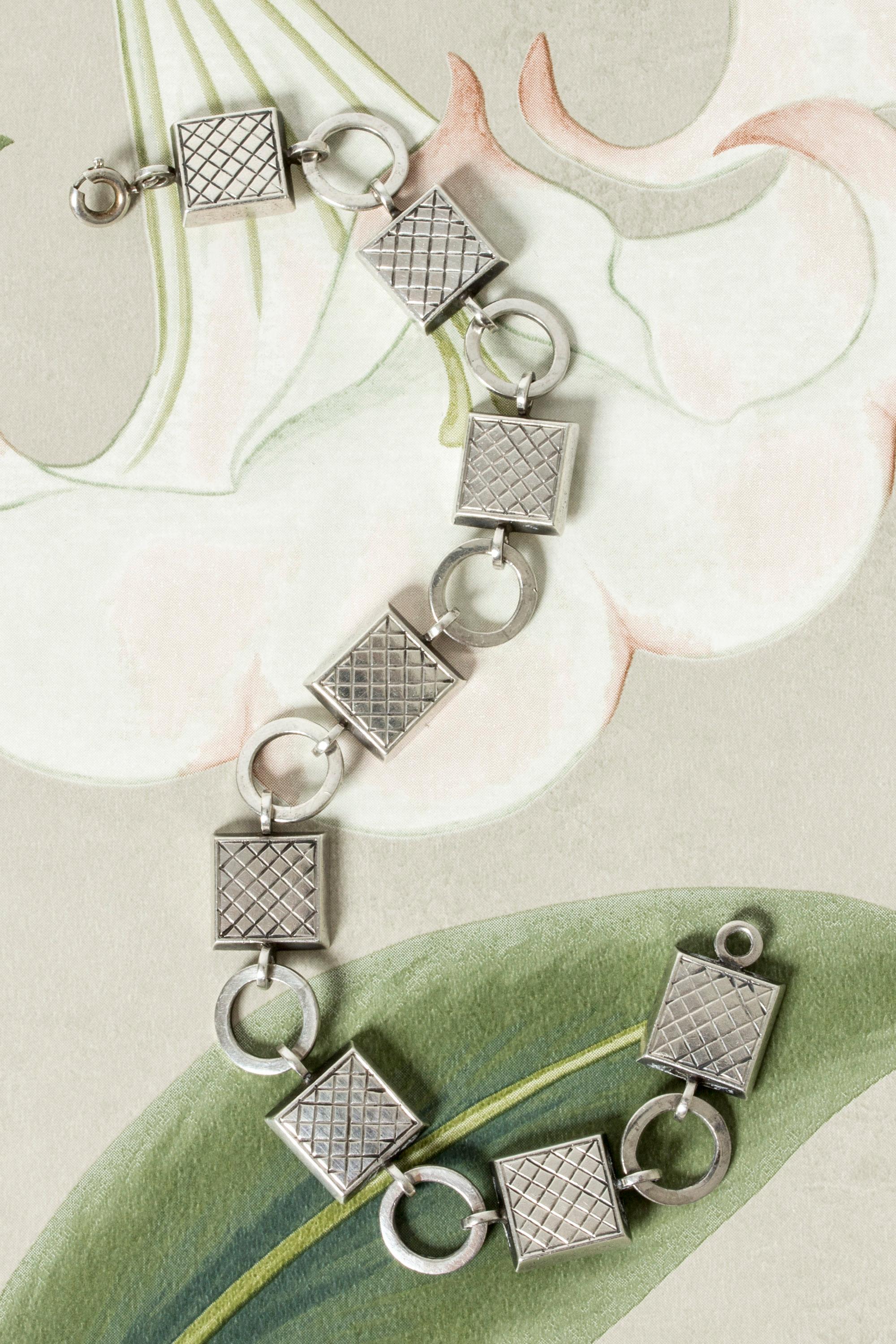 Modernist Silver Bracelet from Atelier Borgila, Sweden, 1950 For Sale ...