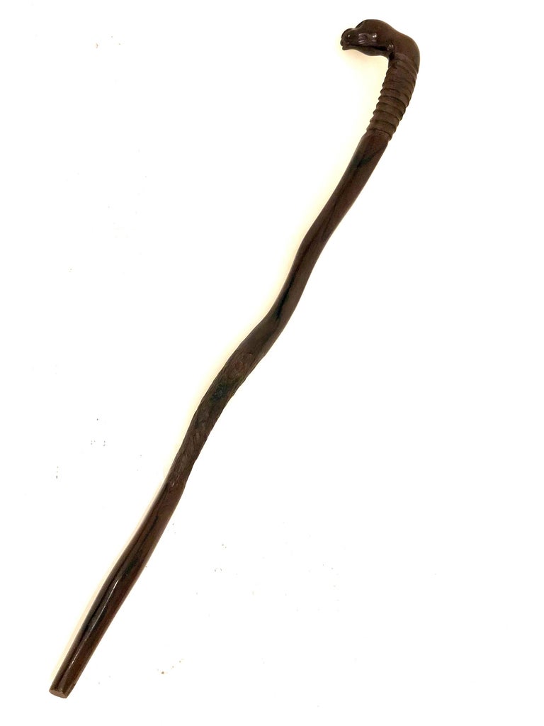 Modernist Solid Cocobolo Wood Hand-Carved Walking Cane/Stick at 1stDibs ...