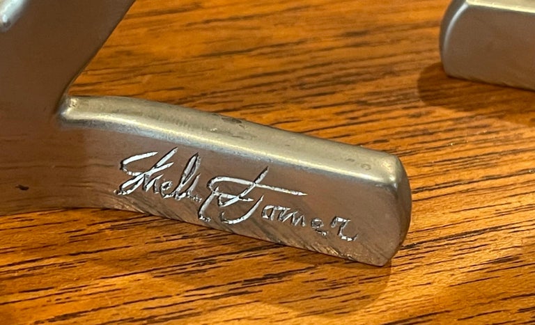 Modernist Stainless Steel and Brass Menorah by Shelly Turner for Alef ...