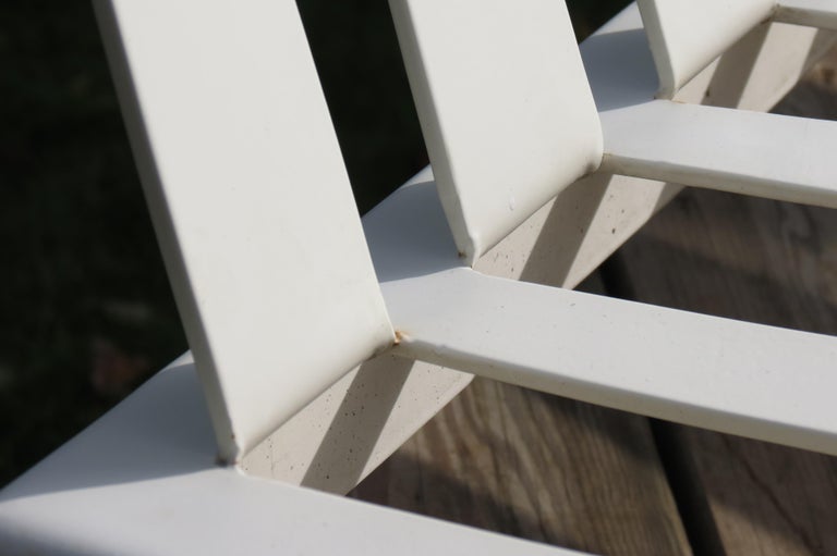 Modernist Steel Sheet Metal Modern Design White Garden Bench, 1990s For ...