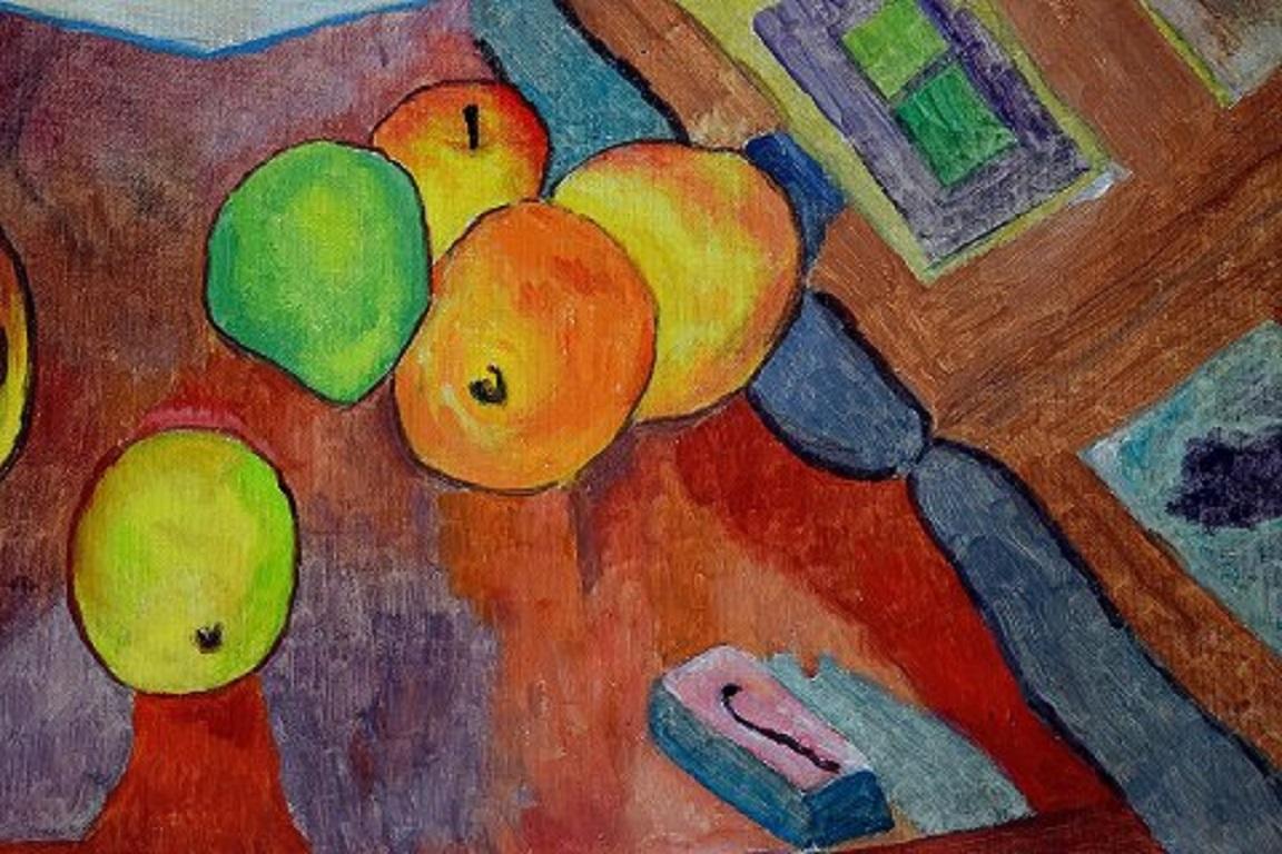 Modernist Still Life, Oil on Canvas, Mid-20th Century at 1stDibs